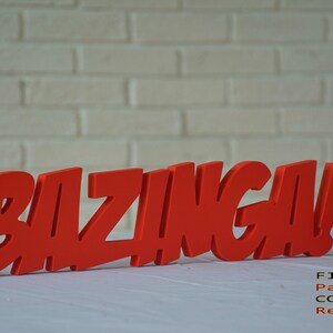 Wood Sign BAZINGA, Big Bang Theory Sign, Home Decoration, Funny Sign ...
