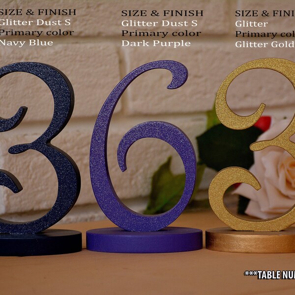 Glitter Table Number - Etsy