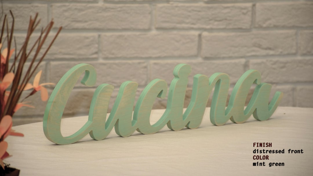 CUCINA Wooden Sign Cucina Italiana the Italian Word for “kitchen ...