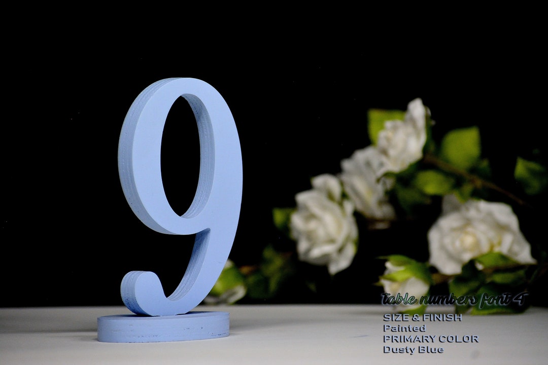 Navy Blue Wedding Décor Navy Blue Wedding Modern Table Number Standing ...