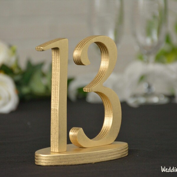 Gold Table Numbers - Etsy