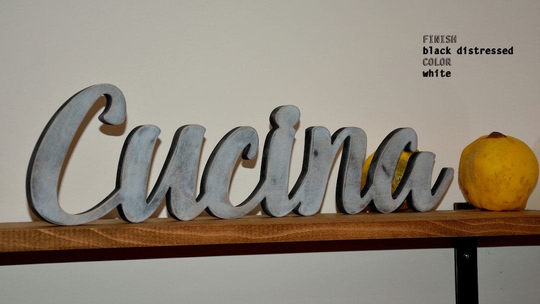 Italian Sign Cucina- Wood Sign Words Home Decor Kitchen- Rustic CUCINA ...