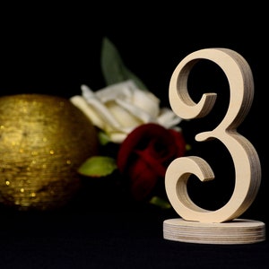 DIY Table Numbers, Table Number Wood, Wooden Number, Standing Numbers ...