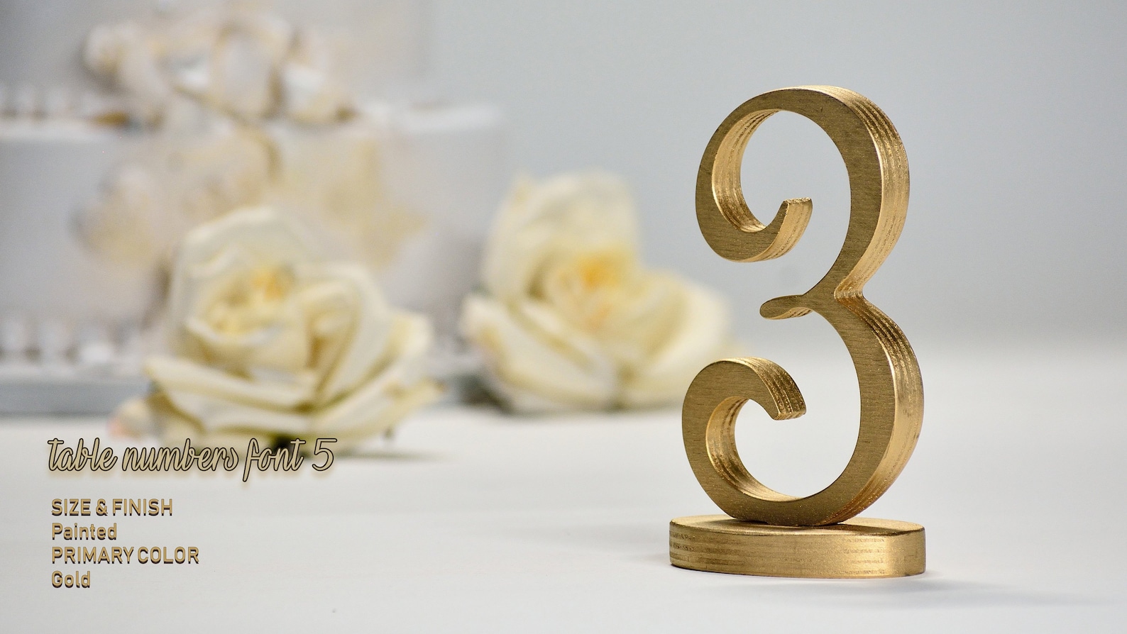 Gold Table Numbers, Gold Table Number for Weddings,table Number ...