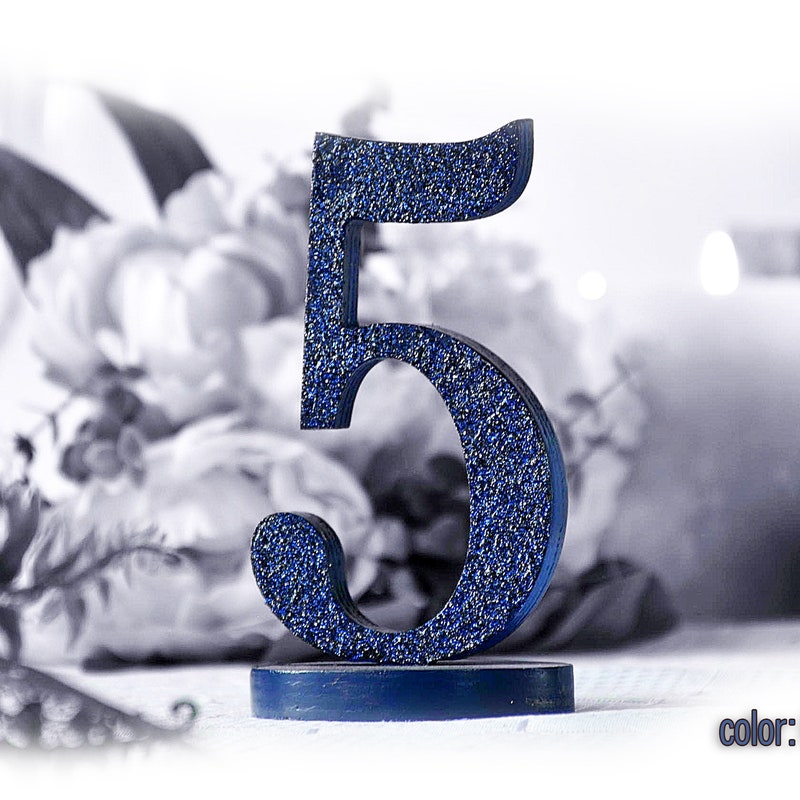 Glitter Table Number - Etsy