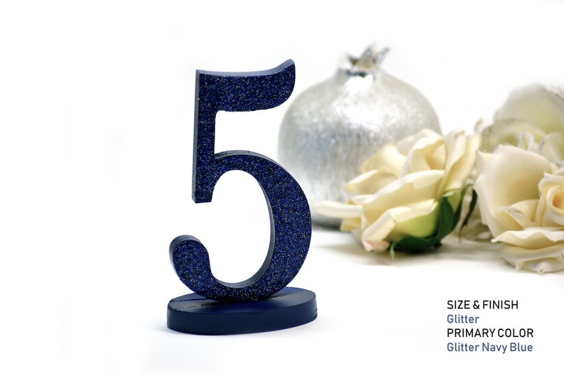 Navy Blue Wedding Table Numbers for Wedding and Party Table | Etsy