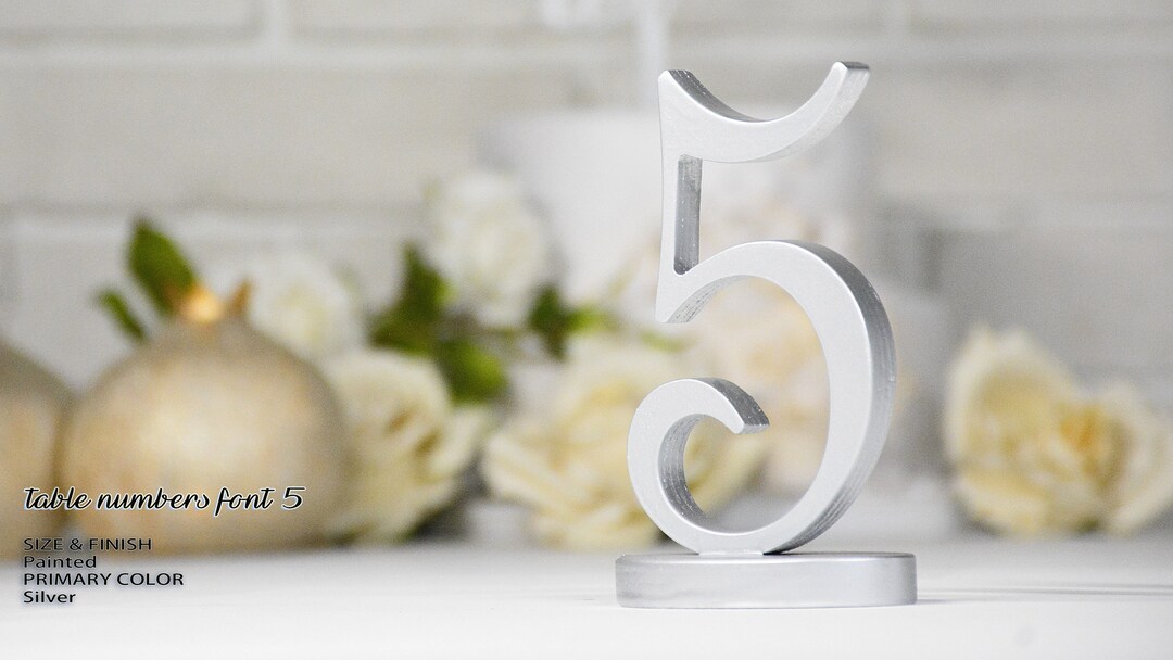Silver Wedding Décor, Silver Numbers, Silver Wedding, Silver Décor ...