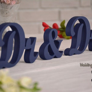 Wedding Sign Dr & Dr, Sweet Heart Table Sign Dr and Mrs, Freestanding ...