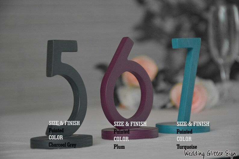 Table Numbers, Wooden Numbers, Table Number Sticks, Wedding Table ...