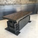 Foster Desk: Industrial Steel Base, Custom Wood or Glass Top - Etsy