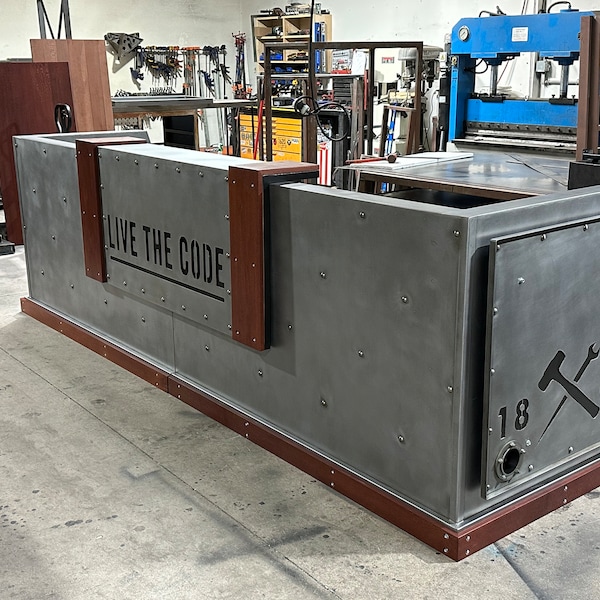 Industrial Reception Desk - Etsy