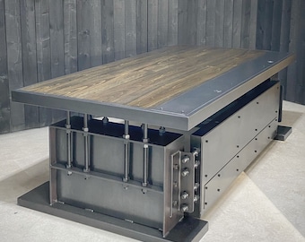 Barrel Front Desk Stainless Steel - Etsy