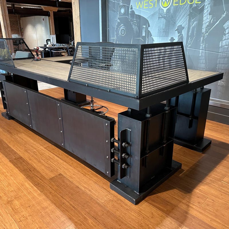 Industrial Reception Desk - Etsy