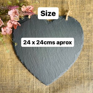 ANNIVERSARY SLATE SIGN - Heart Shape - for Couple - Personalised ...
