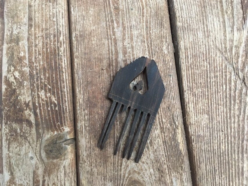 Hand Carved Wooden Comb Wide Tooth Indian Made in India Mughal | Etsy