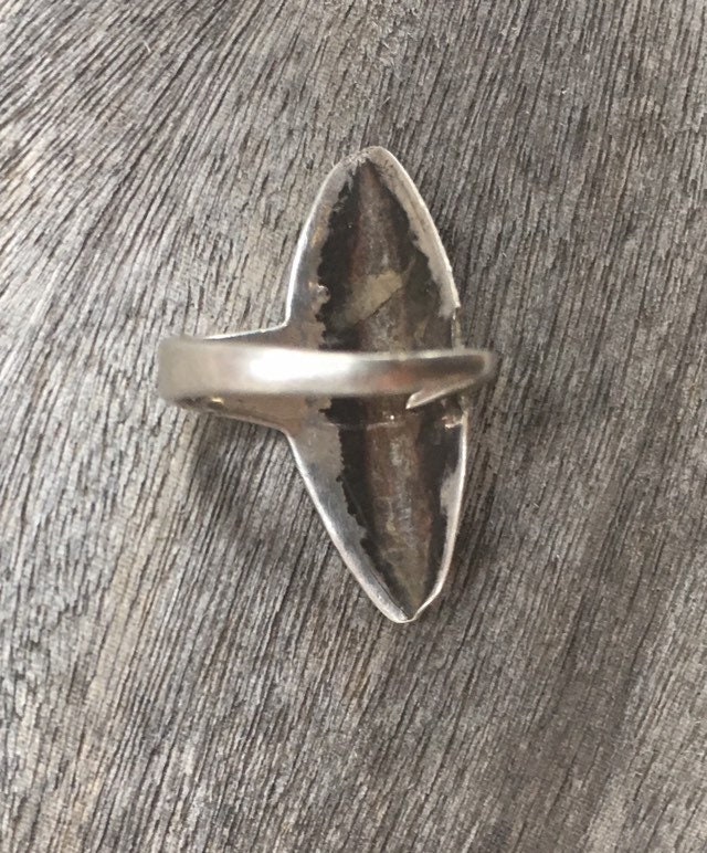 Old Hmong silver ring navette long saddle ring adjustable cold | Etsy