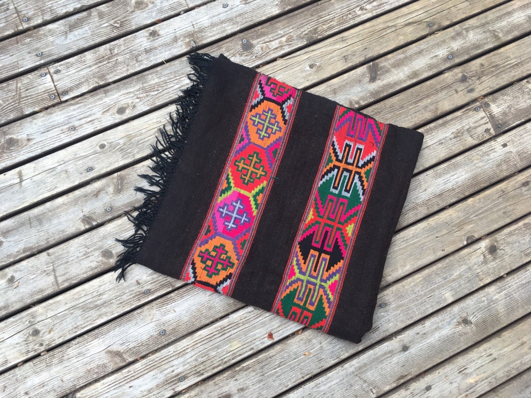 Yak Wool Handwoven Shawl Tibet Tibetan Kuala Hand Woven Blanket Ethnic ...