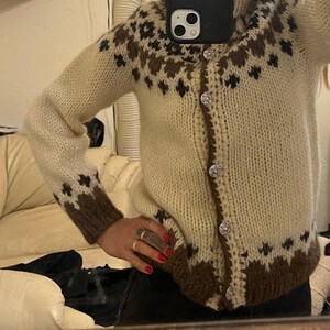 Pristine 1970s Icelandic Wool Cardigan Sweater Made in Iceland XS S ...