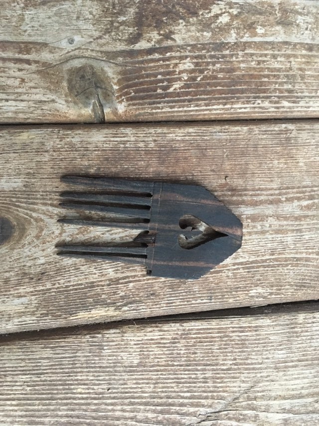 Hand Carved Wooden Comb Wide Tooth Indian Made in India Mughal | Etsy