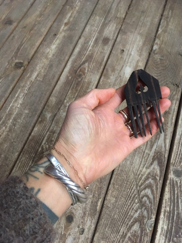 Hand Carved Wooden Comb Wide Tooth Indian Made in India Mughal | Etsy