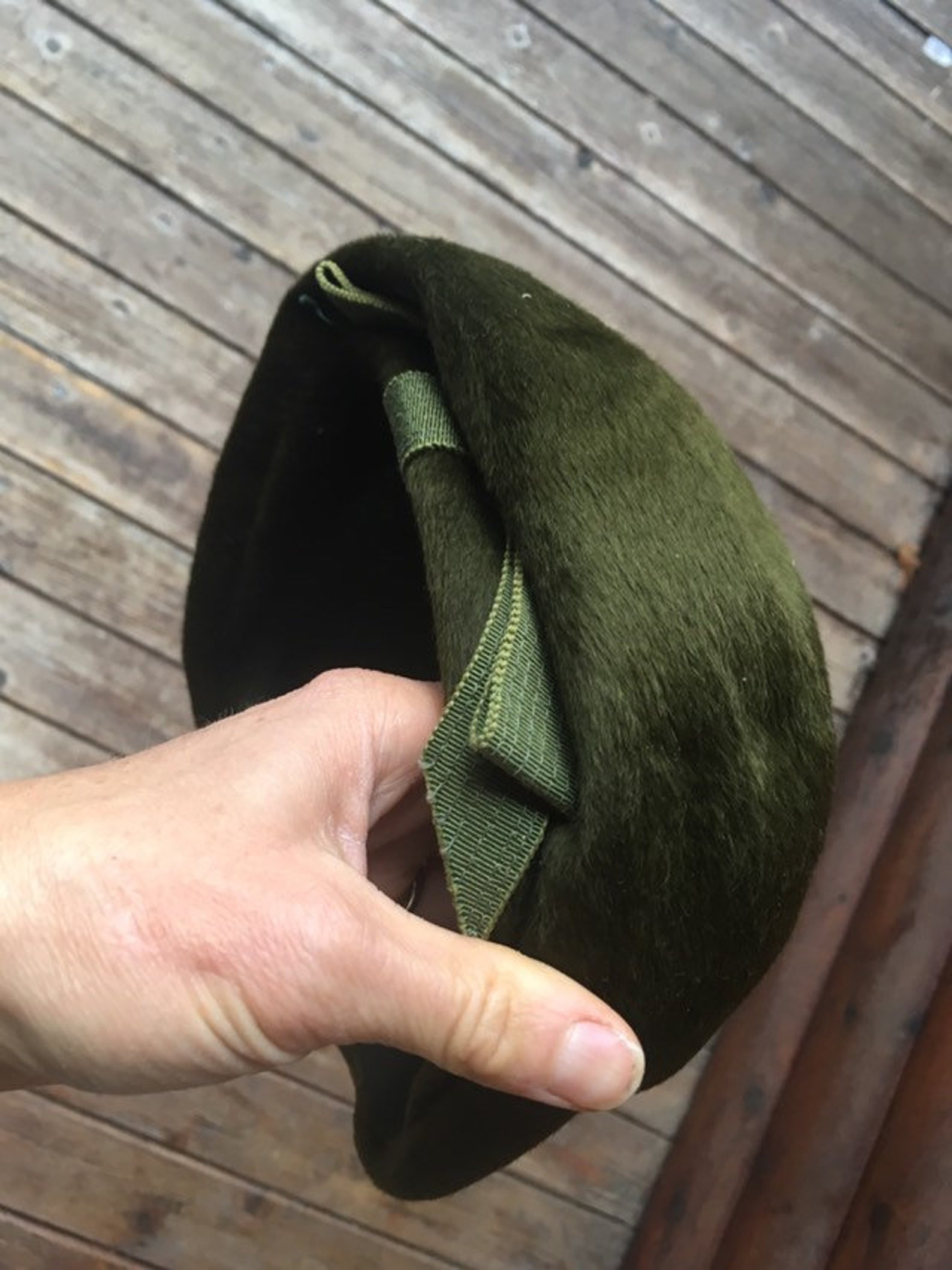 1950s Italian Wool Beret 50s Olive Green Made in Italy Helios - Etsy