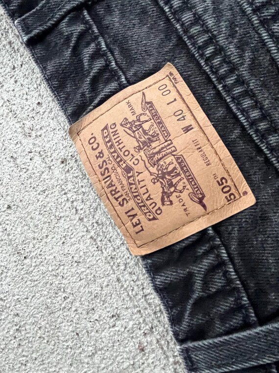 40 Levis jorts black baggy 90s L XL extra large 36 38… - Gem