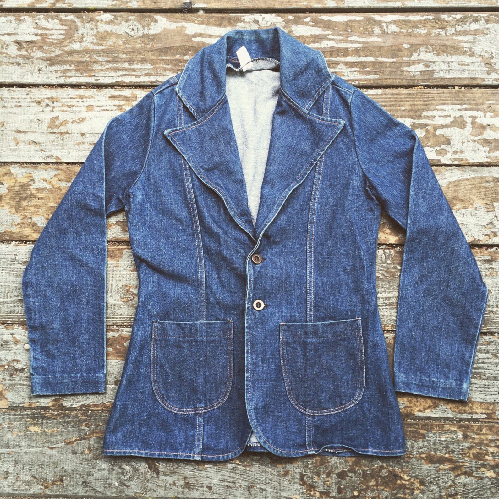 S/M 70s Wrangler Denim Blazer S M Small Medium 1970s Dark Blue - Etsy