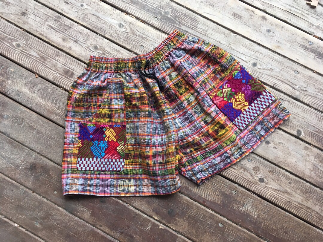 XS Guatemalan Shorts Handwoven Extra Small S Lounge Loungewear Ethnic ...
