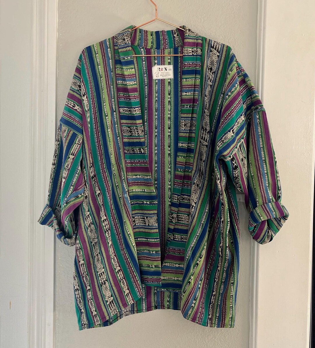 Handwoven Guatemalan Jacket Oversized Boxy Chicastenango Quiche Ikat ...