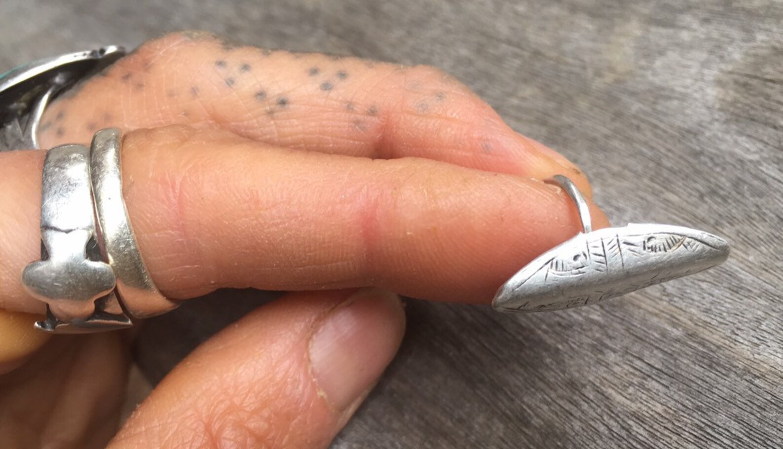 Old Hmong Silver Ring Navette Long Saddle Ring Adjustable Cold - Etsy