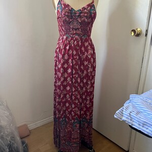 90s Rayon Slip Dress Angie Made in India 1990s M L Size Medium Large ...