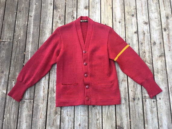 1930s wool varsity sweater cardigan letter Ivy 30s 40… - Gem
