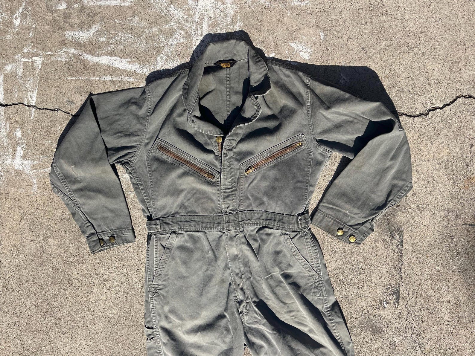 Sale Union Made Big Smith Coveralls Distressed Repairs S M Small to ...