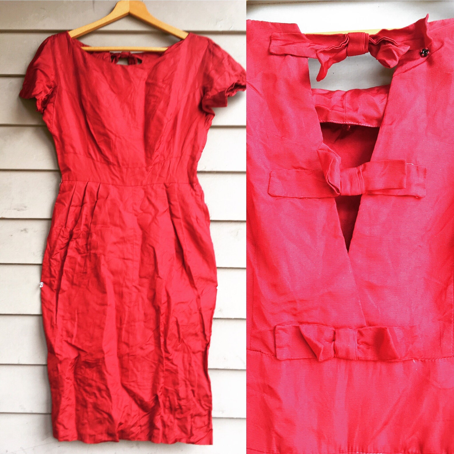 Sale 50s Wiggle Dress Small 2 4 6 Cocktail Dress 1950s Vintage Etsy