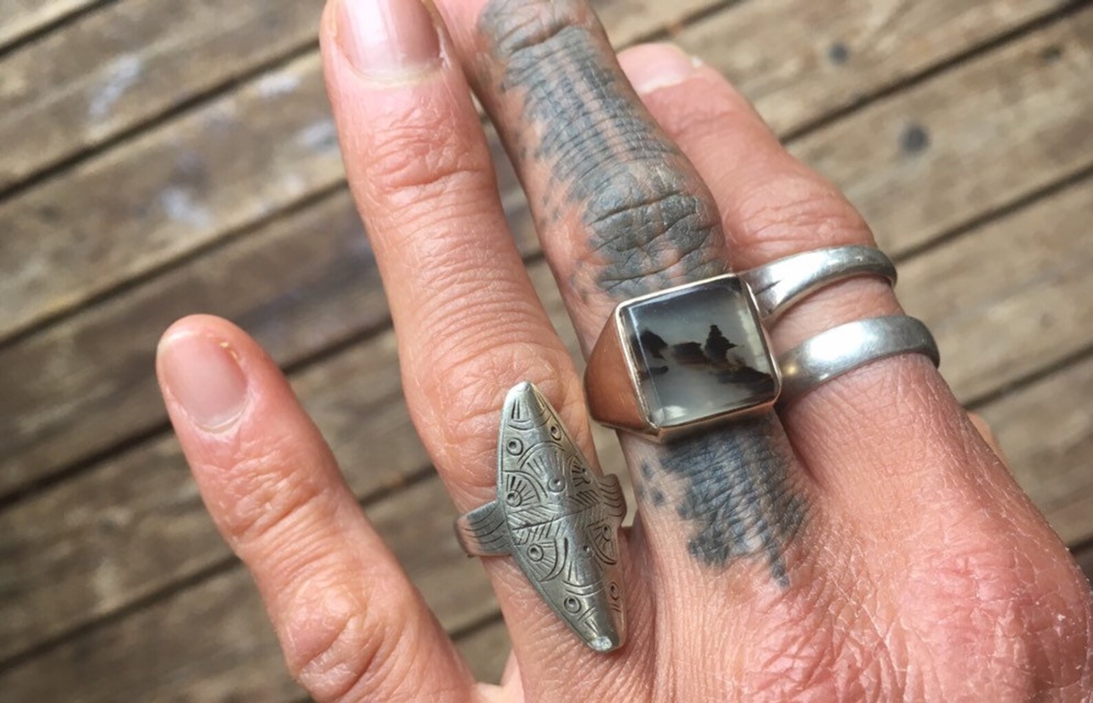 Old Hmong Silver Ring Navette Saddle Ring Adjustable Long - Etsy