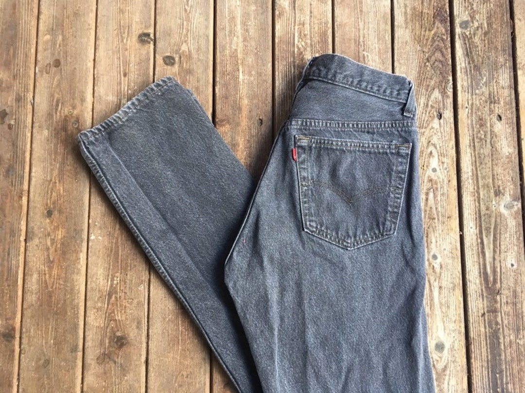 30 Levis 501 Jeans USA Charcoal Gray Faded Black Made in USA America ...