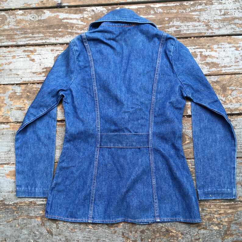 S/M 70s Wrangler Denim Blazer S M Small Medium 1970s Dark Blue - Etsy