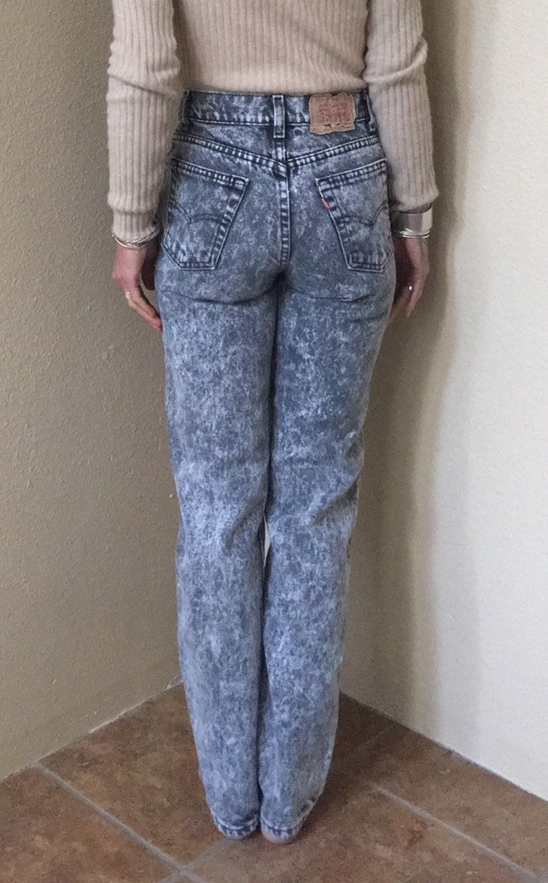 26 Levis 505 Jeans Acid Wash Washed Black 505s 25 24 XS XXS Extra Small ...