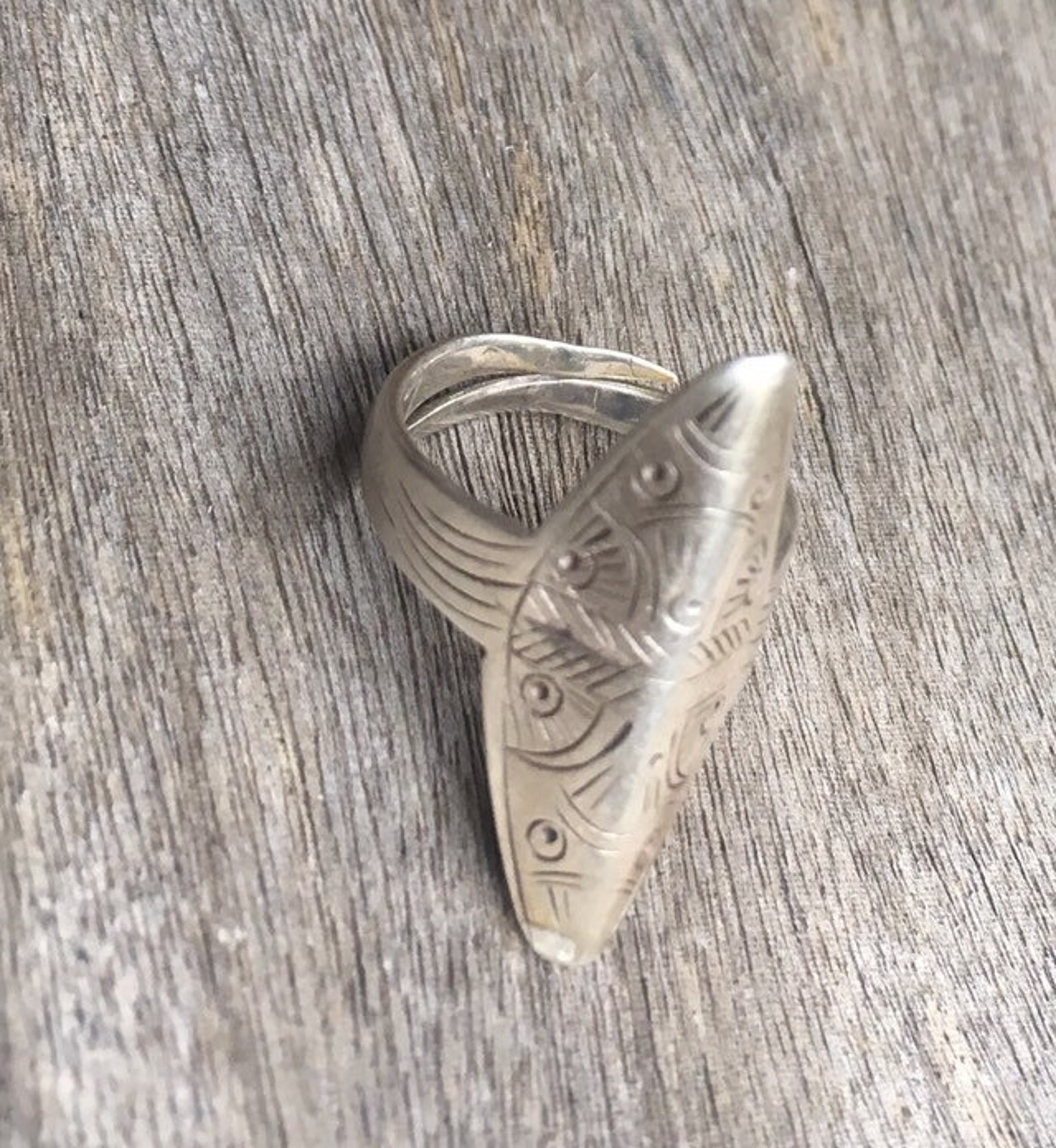 Old Hmong Silver Ring Navette Saddle Ring Adjustable Long | Etsy