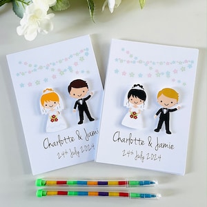 Children's Personalised Wedding Activity Pack A6 Customised Bride ...