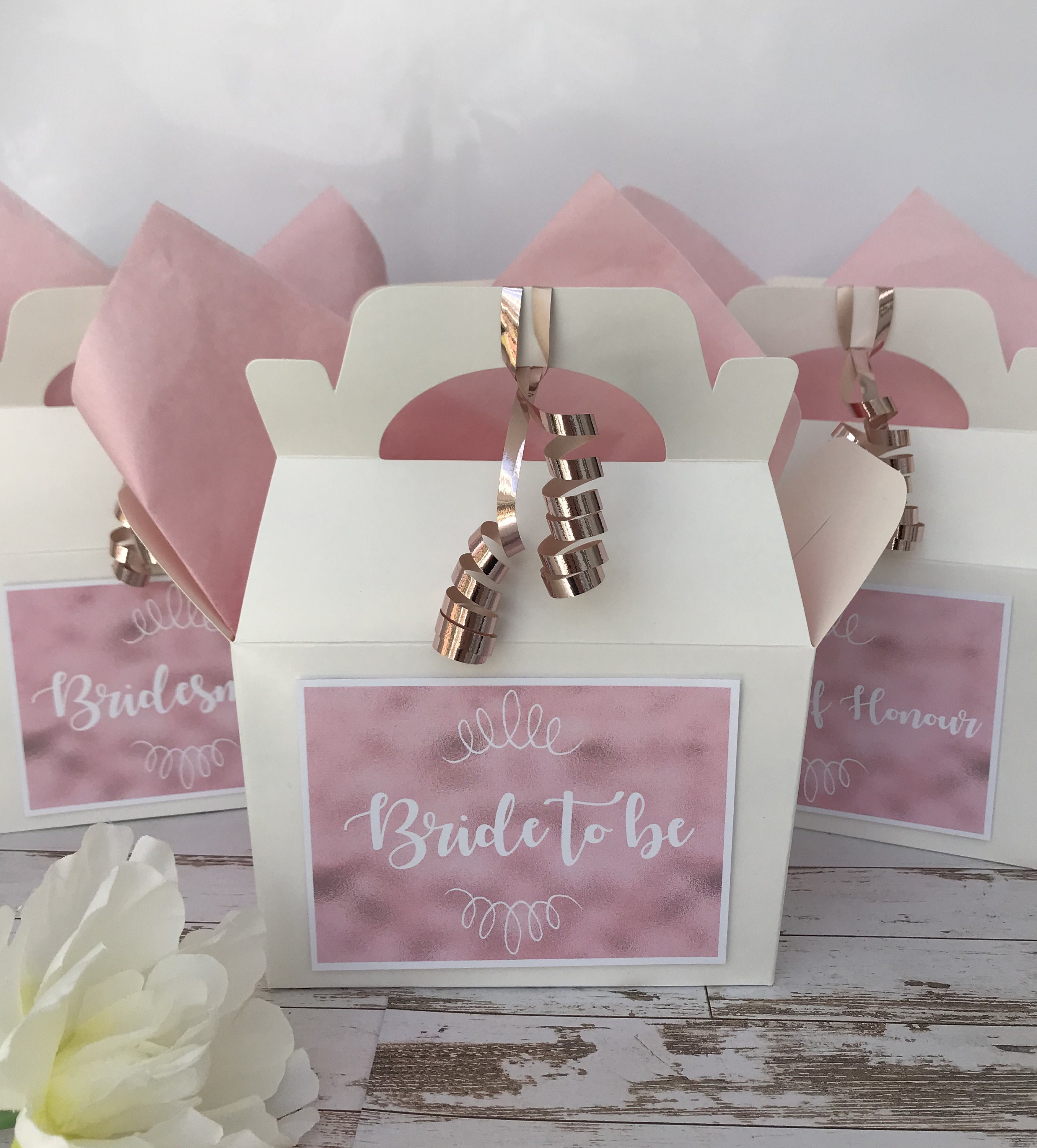 Rose Gold Style / Hen Party Box / Bride Tribe Box / Wedding | Etsy