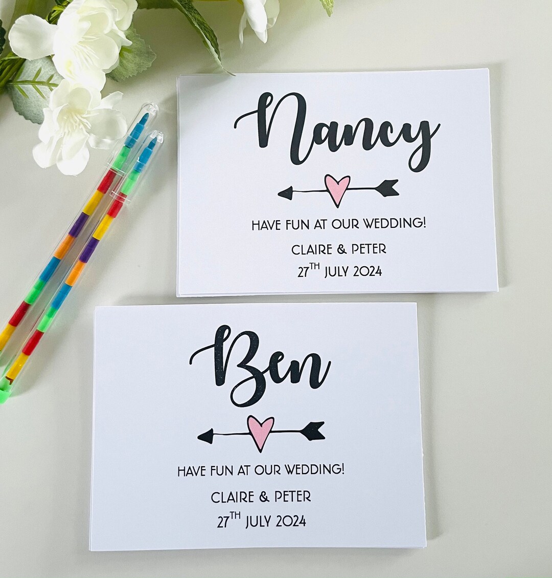 Personalised Children's Wedding Activity Pack Wedding Text Style A6 ...
