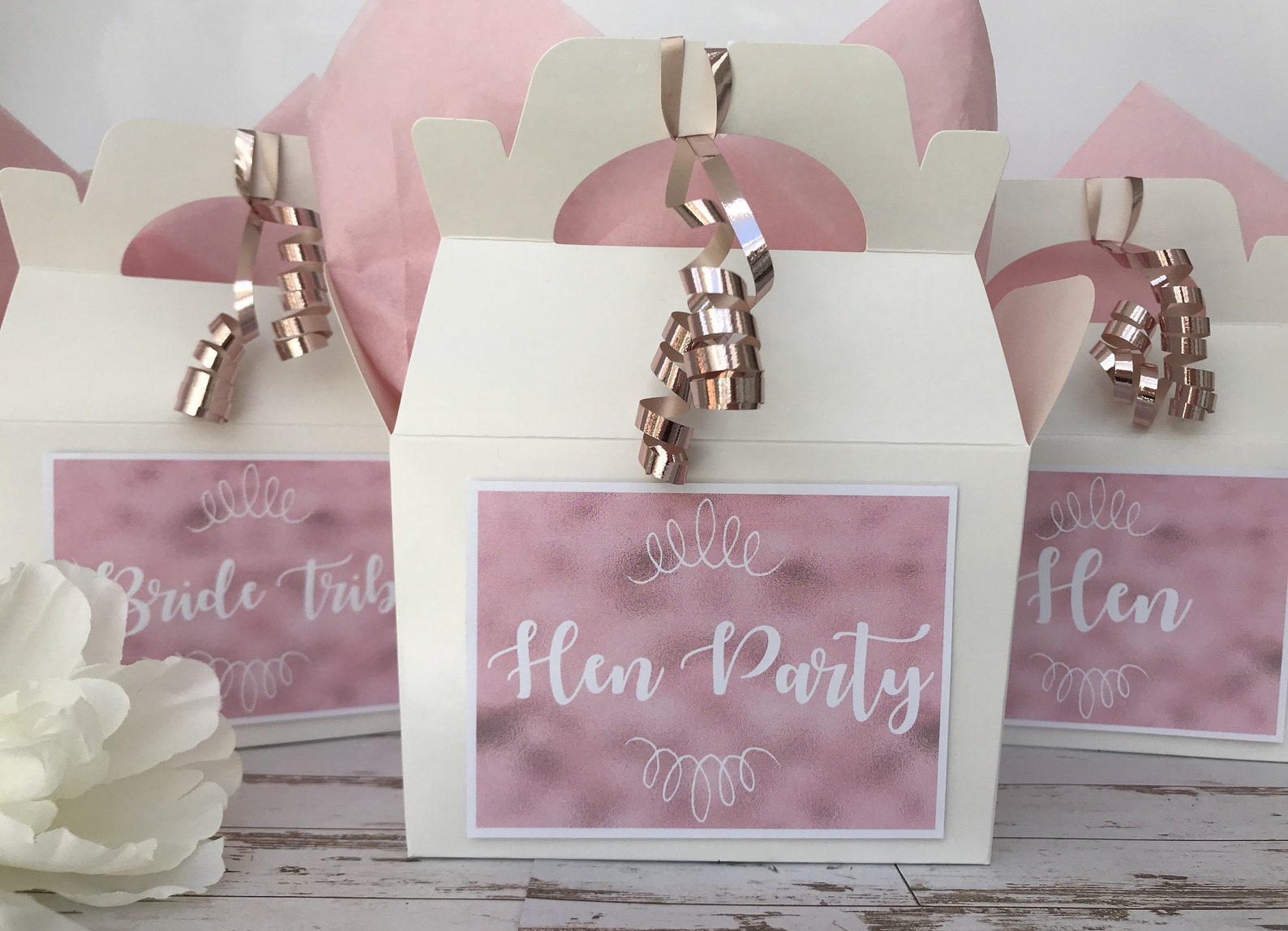 Rose Gold Style / Hen Party Box / Bride Tribe Box / Wedding | Etsy