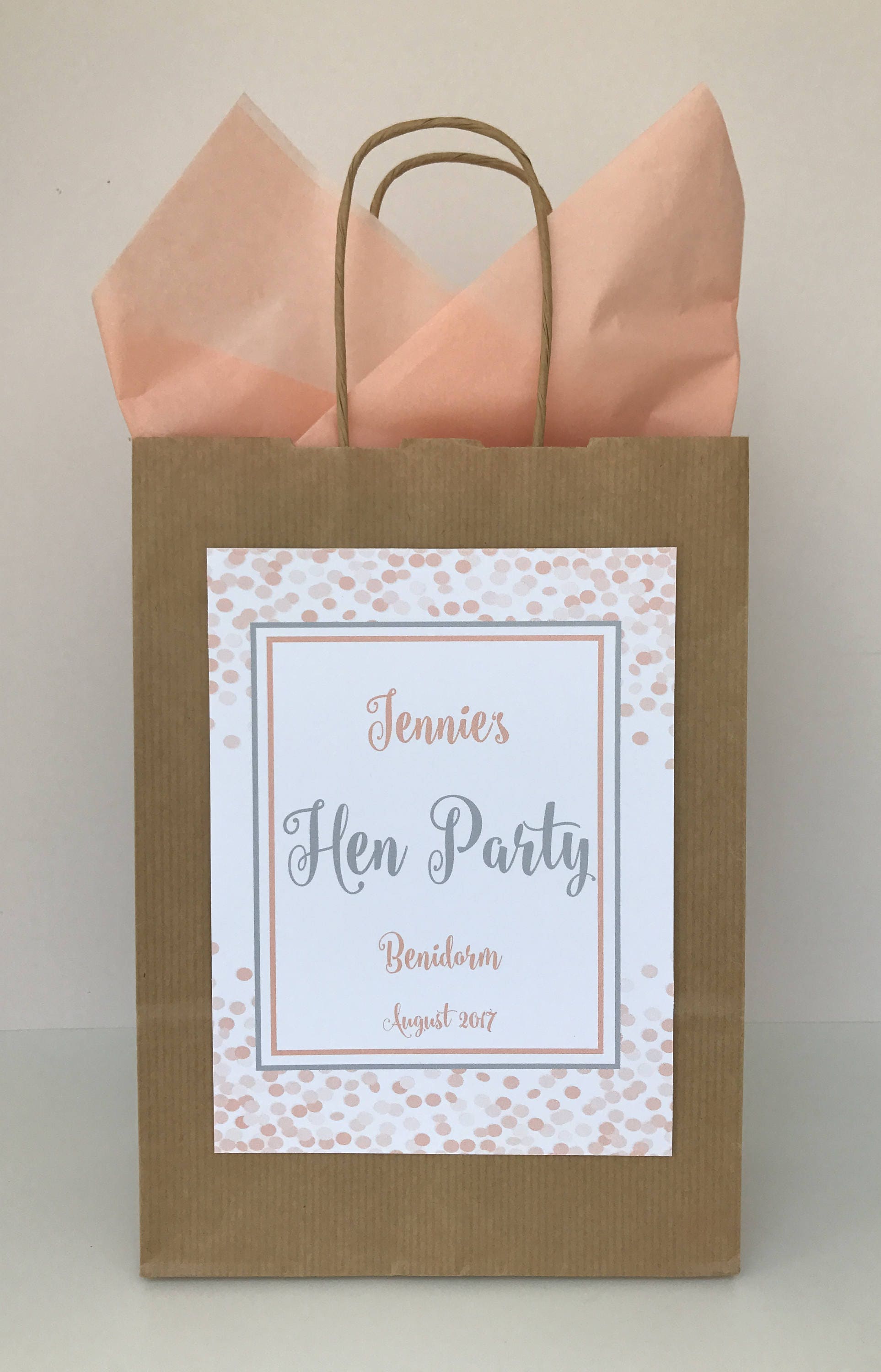 Personalised Hen Party Night Weekend Gift Favour Bag Confetti | Etsy UK