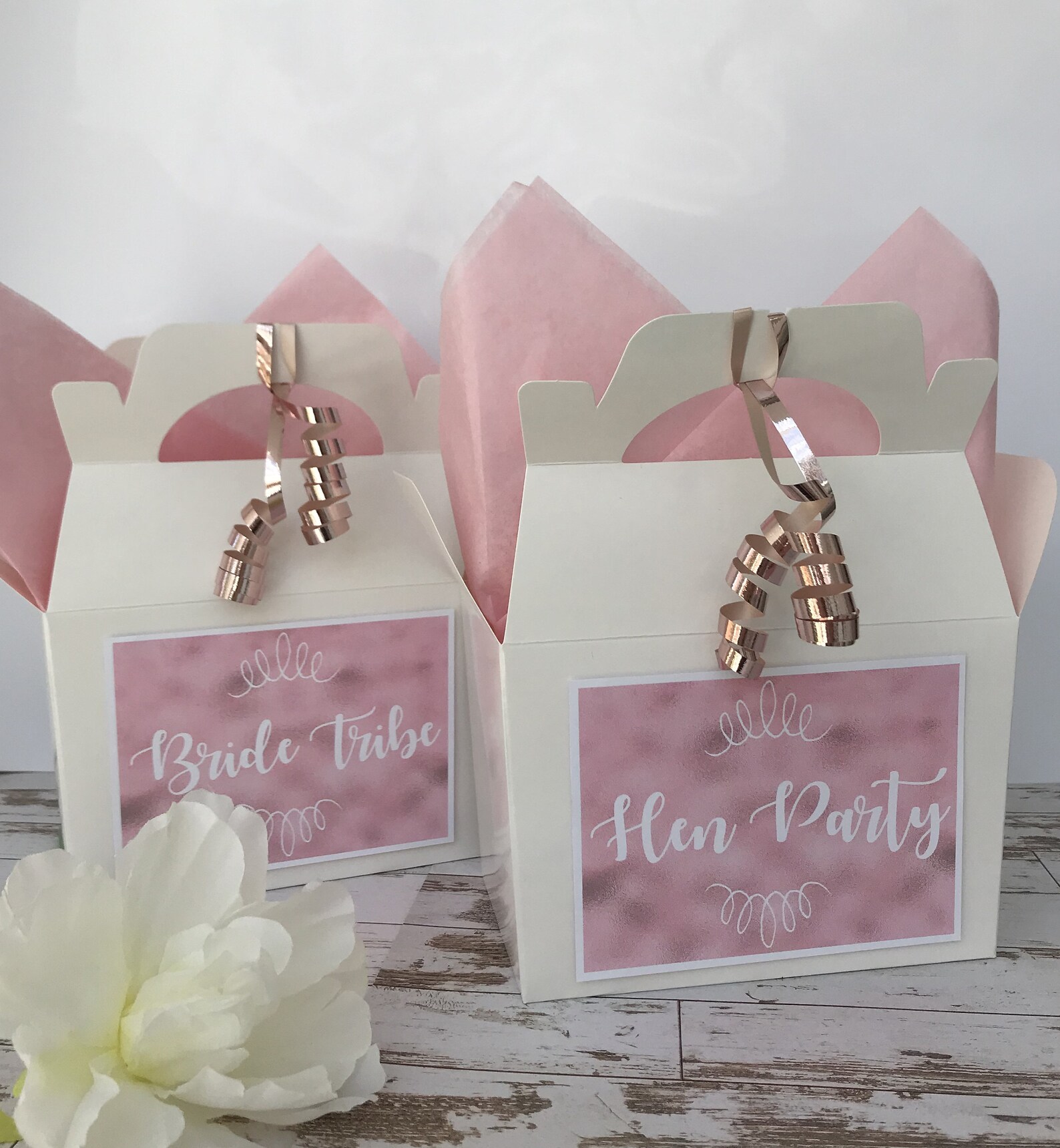 Rose Gold Style / Hen Party Box / Bride Tribe Box / Wedding | Etsy