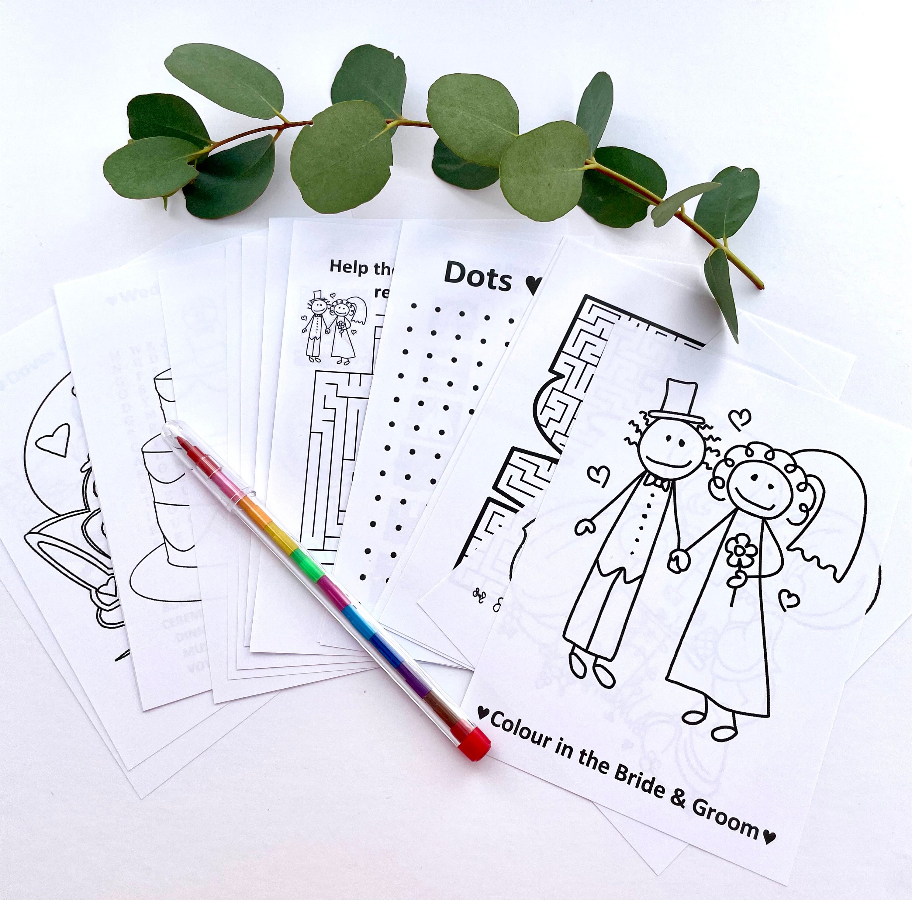 Personalised Childrens Wedding Activity Box and Pack Table - Etsy UK