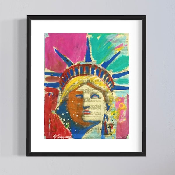Statue of Liberty Pop Art - Etsy
