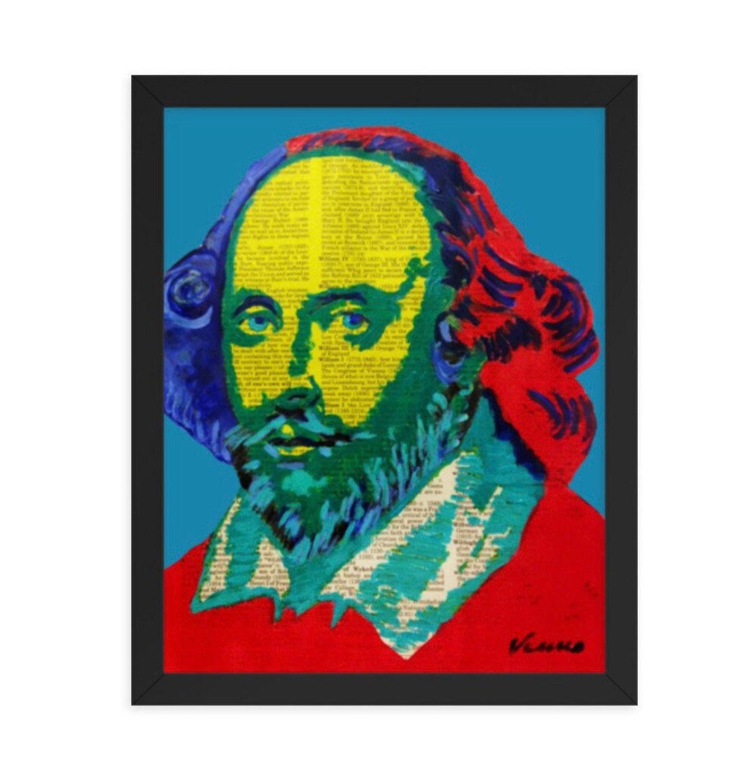 William Shakespeare Framed Photo Paper Poster Pop Art Painting ART ...