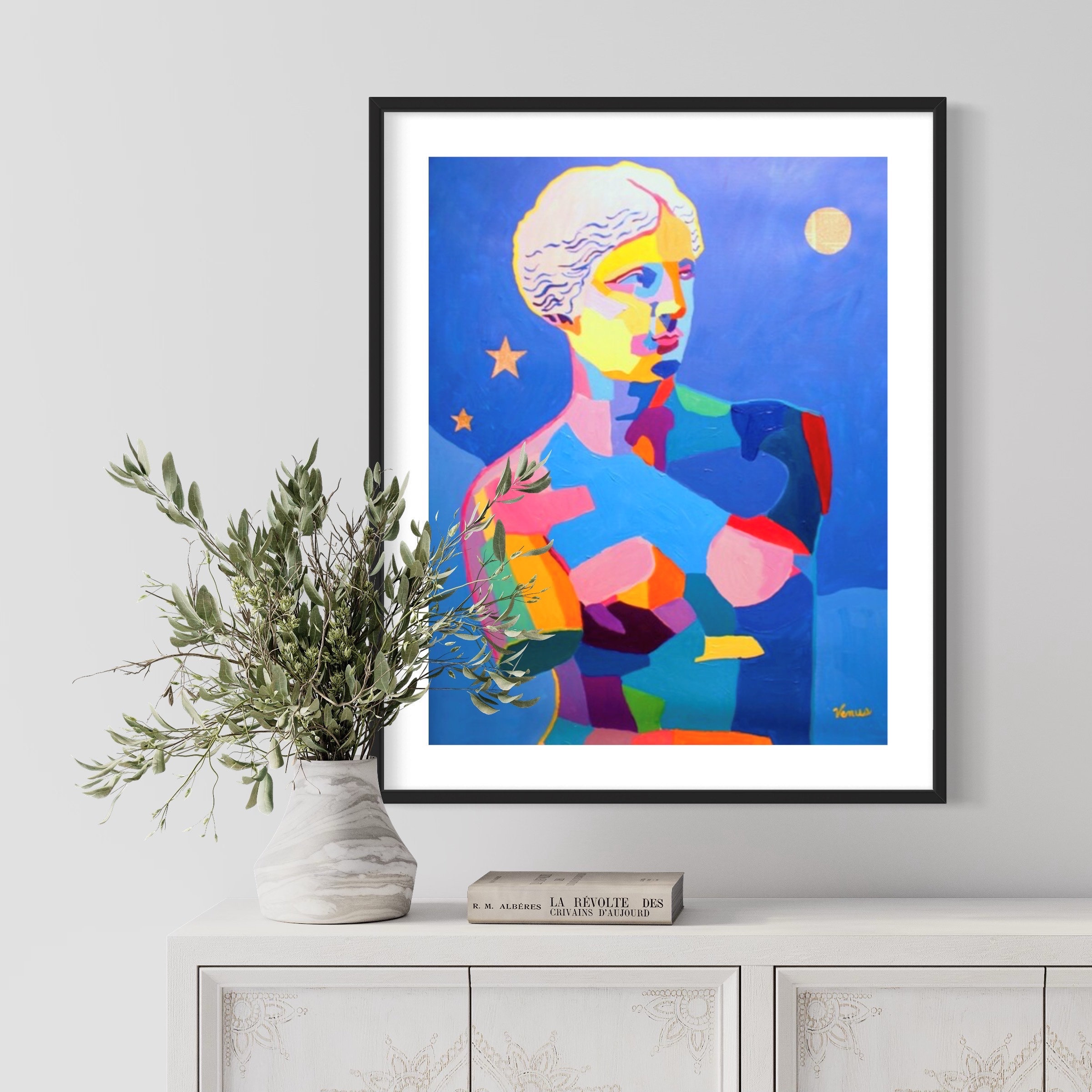 Venus De Milo Original Painting ART PRINT Contemporary Goddess Abstract ...
