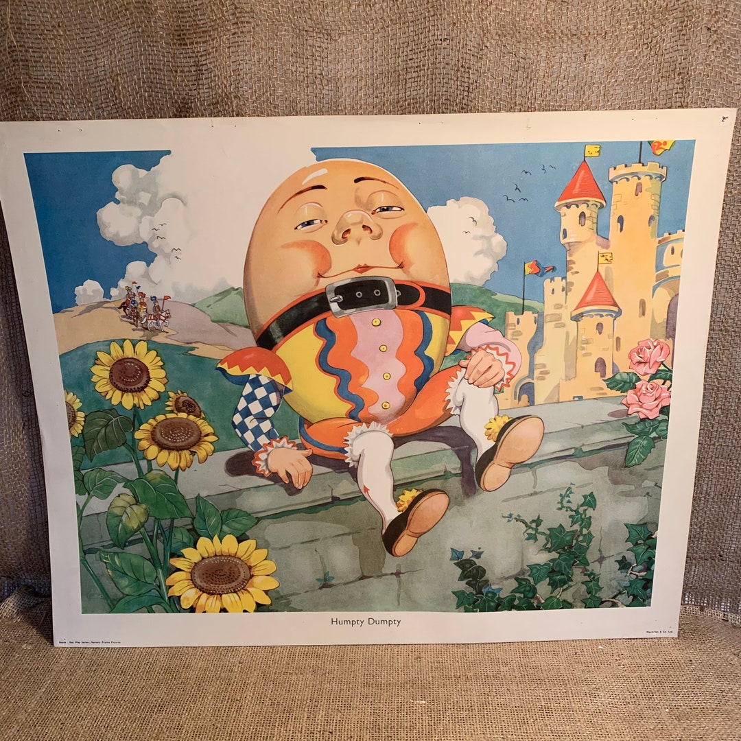 Vintage Humpty Dumpty Nursery Rhyme Picture Poster Artwork - Etsy UK